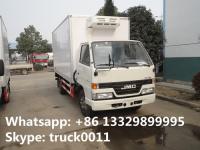 China JMC 5ton cold room truck for fresh eggs and vegetables for sale, JMC brand 3-5tons frozen van truck for frozen seafood for sale
