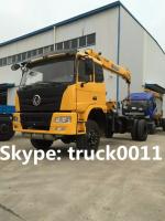 China dongfeng 4*4 all wheels drive off road 6.3tons telescopic boom mounted on truck for sale, HOT SALE! truck with crane for sale