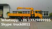 China dongfeng 4*4 all wheels drive off road 6.3tons telescopic boom mounted on truck for sale, HOT SALE! truck with crane for sale