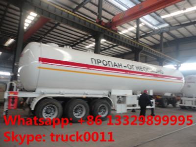China 59600 liters ASME Material tri-axle Gas delivery trailer for sale, lpp trailer for sale, 25tons bulk propan gas trailer for sale