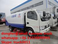 China dongfeng Euro 4 100hp road sweeper truck for sale (1.5cbm water tank+4cbm dust van), best price dongfeng street sweeper for sale