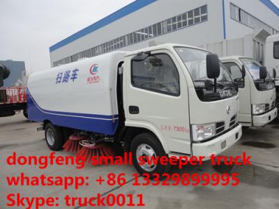 China dongfeng Euro 4 100hp road sweeper truck for sale (1.5cbm water tank+4cbm dust van), best price dongfeng street sweeper for sale