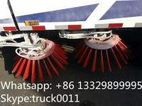 China Dongfeng 4*2 LHD road sweeper truck (2cbm water tank+5cbm wastes van) for sale, best price Dongfeng sweeping vehicle for sale