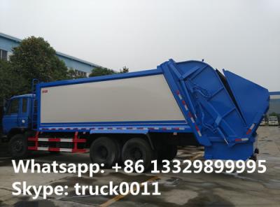 China best price dongfeng 6*4 16m3 garbage compactor truck for sale, hot sale dongfeng 210hp 16cbm compacted garbage truck for sale