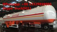China factory price 17tons Double axles lpg road tanker trailer, best price 40.5m3 road transported lpg gas tank for sale for sale