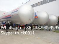 China factory price 17tons Double axles lpg road tanker trailer, best price 40.5m3 road transported lpg gas tank for sale for sale