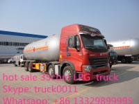 China Dongfeng tianlong 8*4 lpg transport bobtail truck 35000Liters for sale, lpg gas truck bobtail for sale for sale