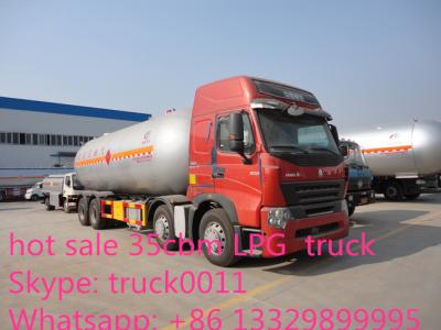 China Dongfeng tianlong 8*4 lpg transport bobtail truck 35000Liters for sale, lpg gas truck bobtail for sale for sale