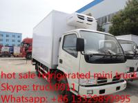 China hot sale 2tons-3tons refrigerated truck for transported tuna, dongfeng reefer van truck for fresh seafood for sale for sale