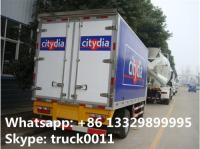 China hot sale 2tons-3tons refrigerated truck for transported tuna, dongfeng reefer van truck for fresh seafood for sale for sale