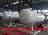 China ASME 8m3 skid propane gas refilling plant for sale, hot sale 4MT skid mounted lpg gas tank for gas bottles cylinders for sale