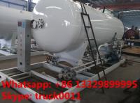 China 12m3 skid mounted system lpg gasa refilling plant, 12,000L skid lpg gas tank with refilling system for gas cylinders for sale