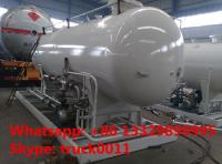 China 12m3 skid mounted system lpg gasa refilling plant, 12,000L skid lpg gas tank with refilling system for gas cylinders for sale