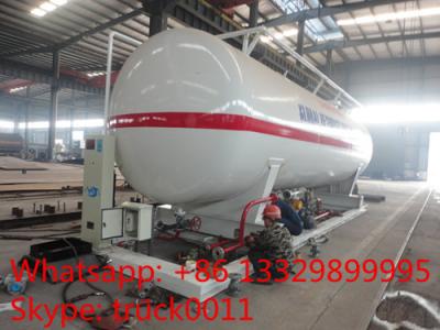 China 45,000L lpg skid-mounted filling station with gas dispenser, 45m3 lpg mounted skid refilling station for gas cylinders for sale