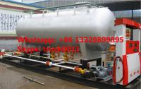 China 45,000L lpg skid-mounted filling station with gas dispenser, 45m3 lpg mounted skid refilling station for gas cylinders for sale
