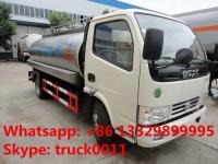 China dongfeng 5,000L Euro 4 milk tank truck, liquid food tank truck for sale, best price new 304 stainless steel milk tanker for sale