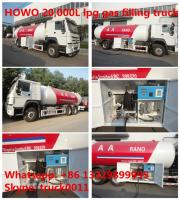 China HOWO brand 10.5tons mobile lpg gas dispensing truck for sale, HOWO brand bulk road lpg gas dispensing truck for retails for sale