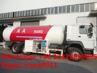 China HOWO brand 10.5tons mobile lpg gas dispensing truck for sale, HOWO brand bulk road lpg gas dispensing truck for retails for sale