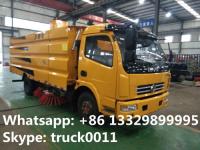 China Cheap hot-sale small street sweeper truck, cheapest price dongfeng road sweeper truck for sale(2m3 water tank+5m3 wastes for sale