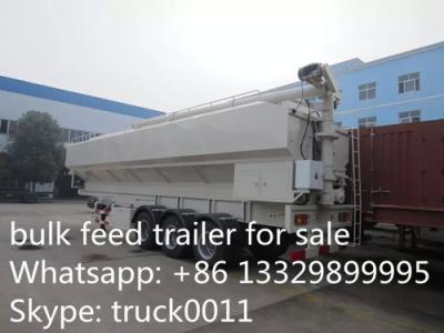 China factory sale CLW 3 axle 30ton feed tank trailer for farm, best price 40-50m3 farm-oriented animal feed tank semitrailer for sale