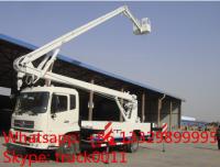China high quality and competitive price dongfeng tianjin 22m overhead working platform truck for sale, 190hp 22m bucket truck for sale