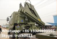 China DongFeng 6*4 folding boom mounted truck folding boom truck crane, factory sale dongfeng 210hp 12tons truck with crane for sale