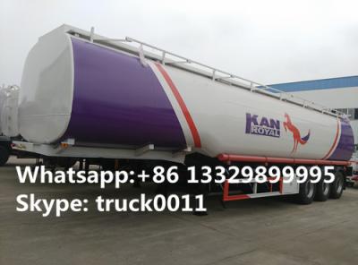 China hot sale! best price Q235R 5mm thickness carbon steel 30000Liters lube tank truck trailer, bulk fuel tanker semitrailer for sale