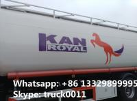 China hot sale! best price Q235R 5mm thickness carbon steel 30000Liters lube tank truck trailer, bulk fuel tanker semitrailer for sale