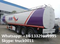 China hot sale! best price Q235R 5mm thickness carbon steel 30000Liters lube tank truck trailer, bulk fuel tanker semitrailer for sale