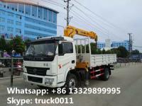 China high quality and competitive price 4*2 3.5ton telescopic truck mounted crane for sale,  yuejin 3.5tons truck with crane for sale