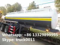 China 2 axles 25cubic meters chemical tank trailer for sale,2017s factory sale best price 25,000Liters chemical tank trailer for sale
