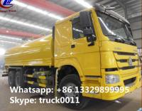 China Customized HOWO brand 6*4 LHD/RHD diesel 25cbm water tanker truck for sale, best price HOWO portable drinking truck for sale