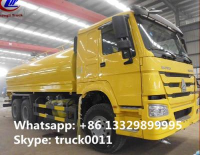 China Customized HOWO brand 6*4 LHD/RHD diesel 25cbm water tanker truck for sale, best price HOWO portable drinking truck for sale