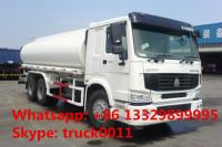 China Customized HOWO brand 6*4 LHD/RHD diesel 25cbm water tanker truck for sale, best price HOWO portable drinking truck for sale