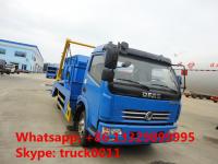 China Dongfeng 4x2 6cbm hydraulic arm roll garbage truck for sale，2019s best price new swing arm garbage truck for sale for sale