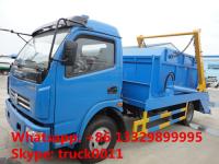 China Dongfeng 4x2 6cbm hydraulic arm roll garbage truck for sale，2019s best price new swing arm garbage truck for sale for sale