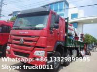 China high quality hot sale 8*4 SINOTRUK HOWO 80ton heavy duty truck with crane, best price SINO TRUK HOWO truck mounted crane for sale