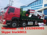 China high quality hot sale 8*4 SINOTRUK HOWO 80ton heavy duty truck with crane, best price SINO TRUK HOWO truck mounted crane for sale