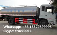 China Hot sale new 8cbm-10cbm dongfeng milk liquid food truck, factory sale best price 10m3 stainless steel milk tank truck for sale