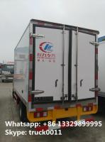 China High quality sinotruk wangpai gasoline 80hp 1tons mini refrigerator truck, SINOTRUK gasoline refrigerator minibus for sale