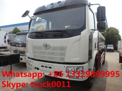 China hot sale FAW brand 10,000L stainles steel food grade milk tank truck, China famous brand FAW 10,000Lliquid food truck for sale