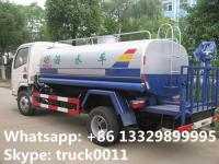 China DFAC DLK 6-7 ton water sprinkler truck exported to Congo, factpry sale best price stainless steel water tank truck for sale