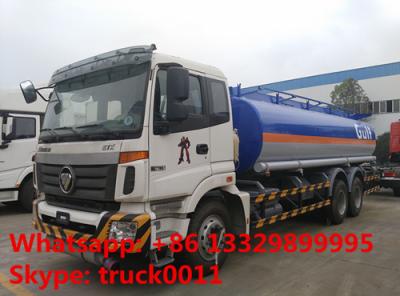 China Foton Auman 6*4 fuel tanker 20-25m3 heavy fuel oil truck for sale, factory sale best price FOTON 22m3 fuel tank truck for sale