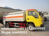 China forland 4*2 RHD 5000 liters fuel tanker truck for sale, Factory sale best price new forland 5m3 oil dispensing truck for sale