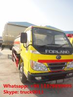 China forland 4*2 RHD 5000 liters fuel tanker truck for sale, Factory sale best price new forland 5m3 oil dispensing truck for sale