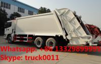 China Foton Auman 6*4 LHD 18m3 garbage compactor truck for sale, factory sale new brand cheaper 18cbm compacted garbage truck for sale