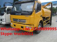 China hot sale dongfeng Euro  4  4cubic meters fecal suction truck, factory direct sale 4cubic meters vacuum suction truck, for sale
