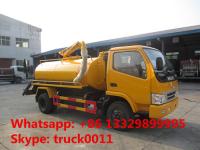 China hot sale dongfeng Euro  4  4cubic meters fecal suction truck, factory direct sale 4cubic meters vacuum suction truck, for sale