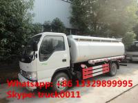 China JAC 4*2 LHD mini 5 cubic meters refuler truck for sale, factory direct sale JAC new 5 cubic meters oil dispensing truck for sale