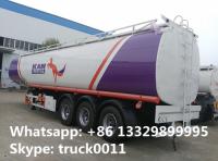 China CLW brand triples axles 50,000L oil tank trailer for sale, factory sale BPW/FUWA 3 axles 50cubic meters fuel tank traile for sale